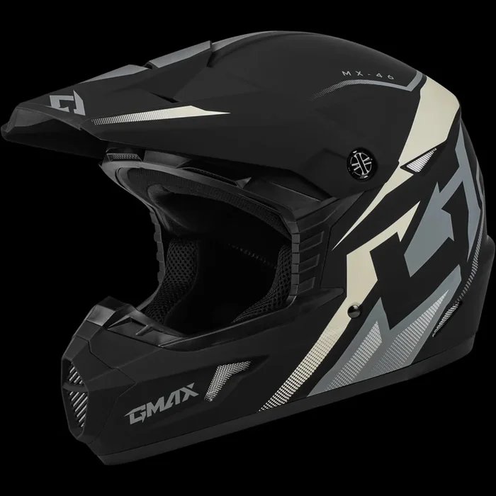 GMAX Mx-46 Compound Helmet Matte Black/Grey/White Ym | Nex Pedal Bike